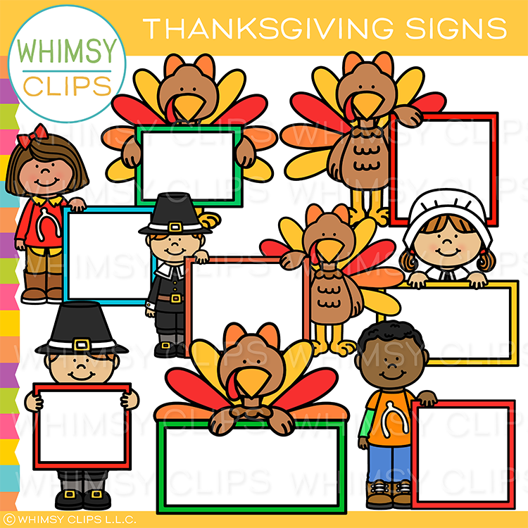 Blank Thanksgiving Signs Clip Art – Whimsy Clips