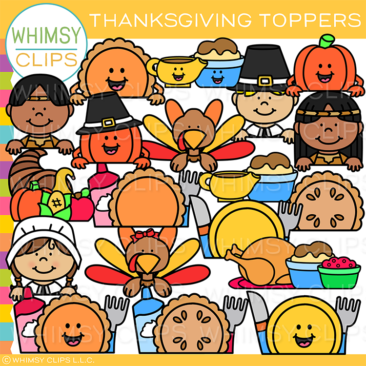 Thanksgiving Page Toppers Clip Art – Whimsy Clips