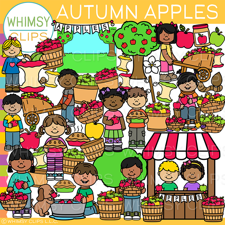 Autumn Apples Clip Art – Whimsy Clips