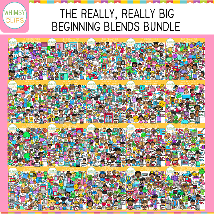 The Really Big Beginning Blends Clip Art Bundle – Whimsy Clips