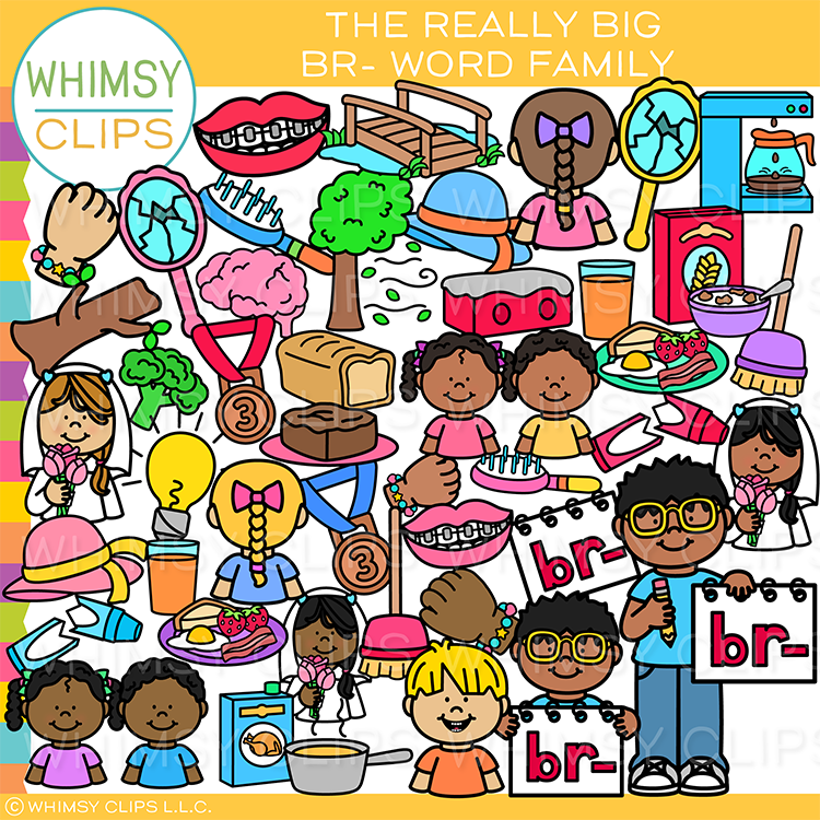 The Really Big BR Beginning Blends Word Family Clip Art, Images ...