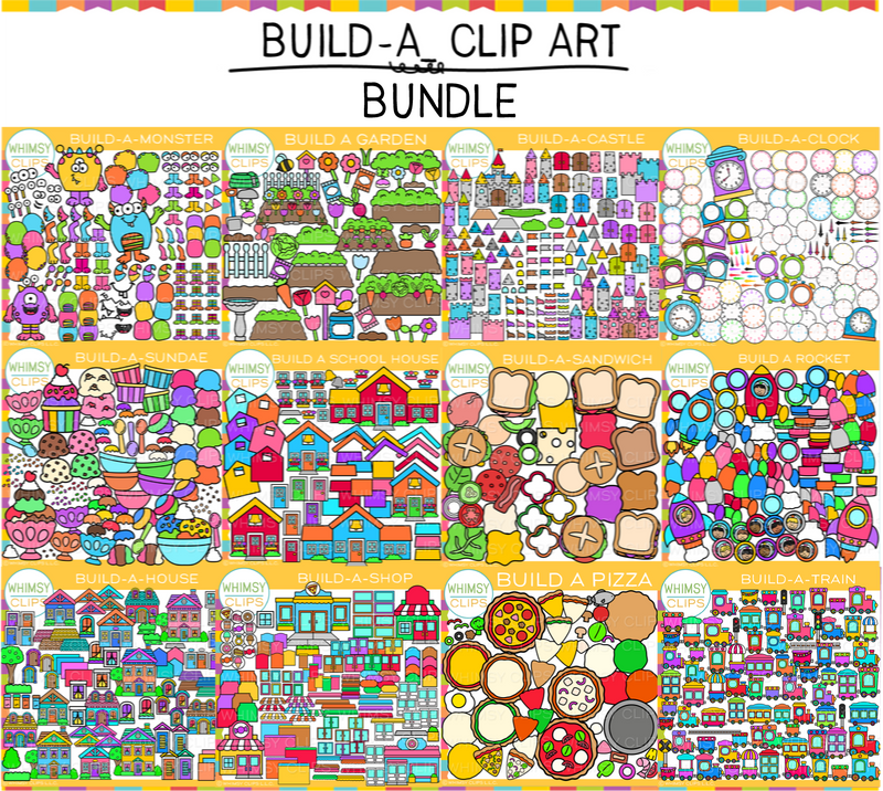 Build-A Clip Art Bundle, Images & Illustrations | Whimsy Clips