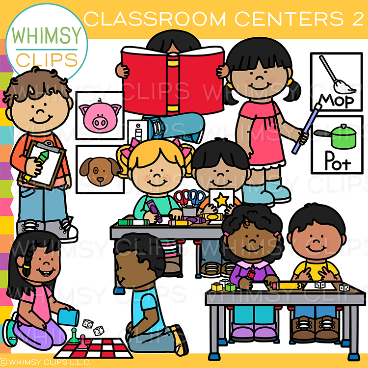 Classroom Centers Clip Art - Set Two, Images & Illustrations | Whimsy Clips
