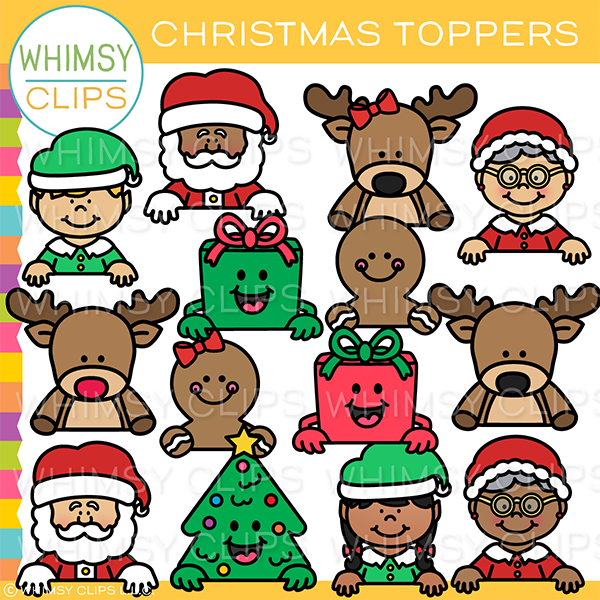 Christmas Toppers Clip Art, Images & Illustrations | Whimsy Clips