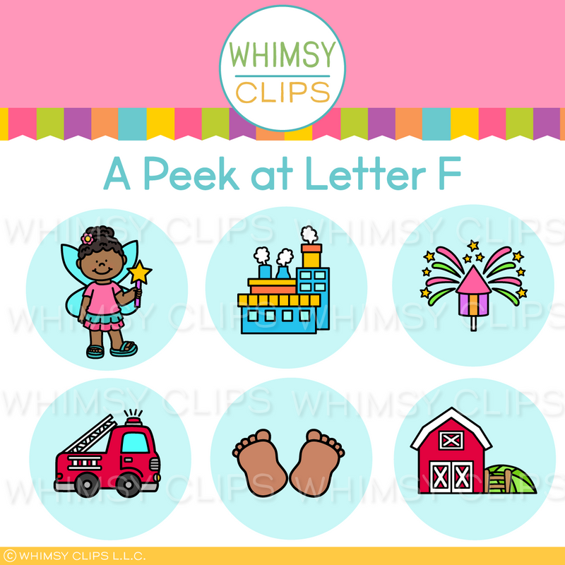 The Really Big Alphabet Letter F Clip Art Set, Images & Illustrations ...