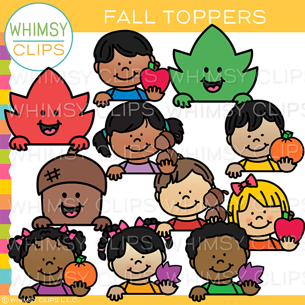 Cute Fall Toppers Clip Art, Images & Illustrations | Whimsy Clips
