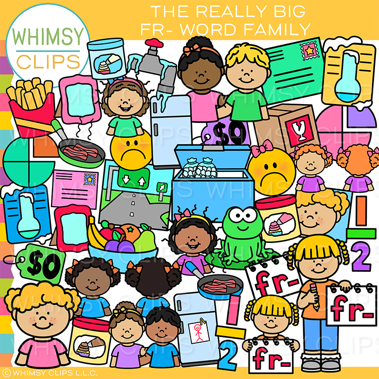 The Really Big FR Beginning Blends Word Family Clip Art, Images ...