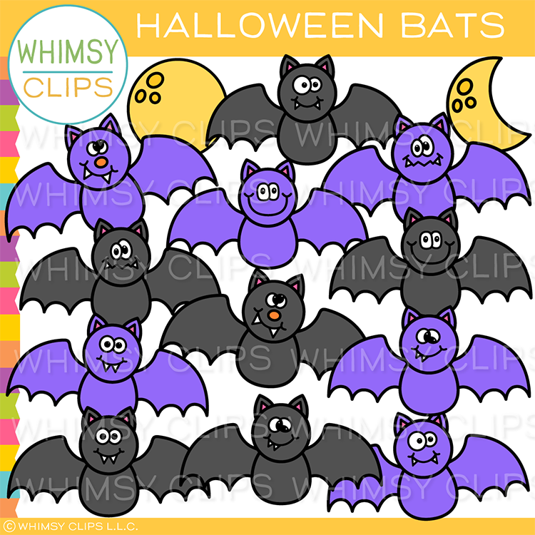 Halloween Bats Clip Art – Whimsy Clips