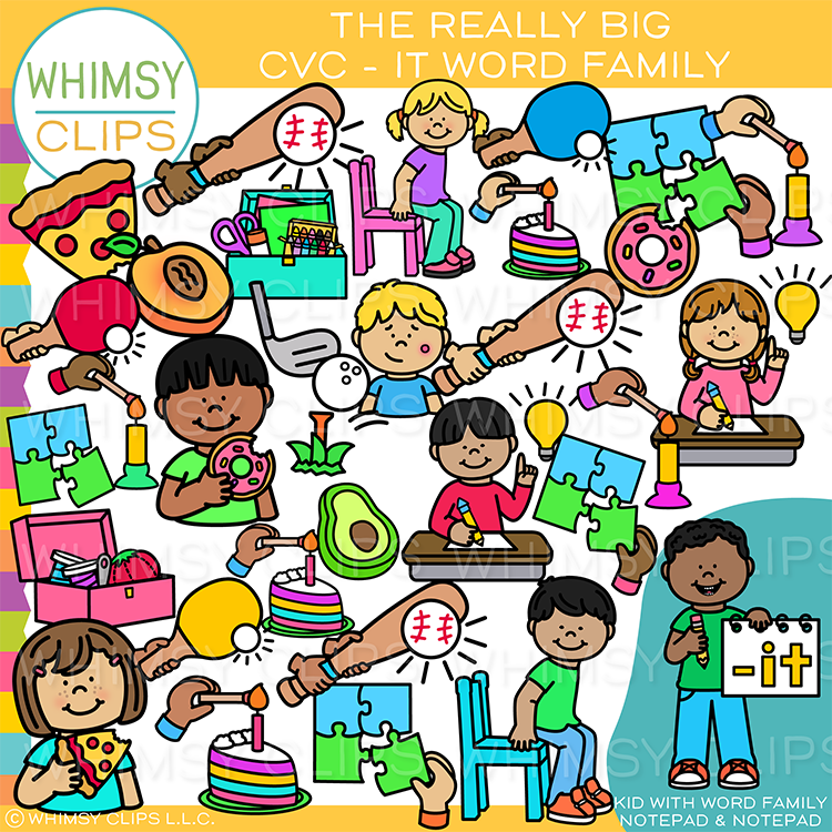 The Really Big CVC IT Word Family Clip Art, Images & Illustrations ...