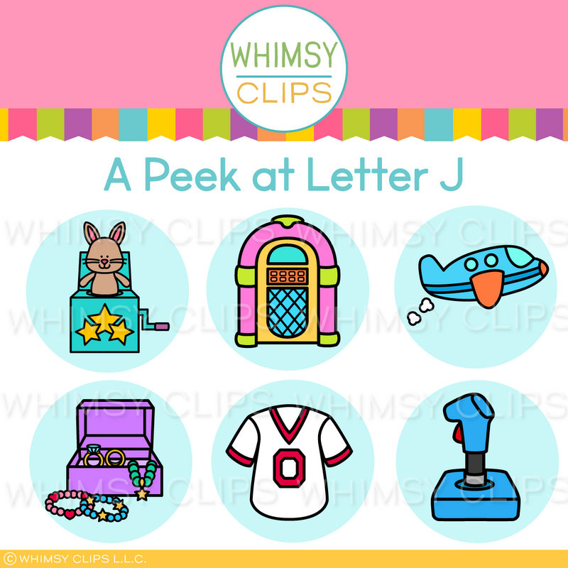 The Really Big Alphabet Letter J Clip Art Set – Whimsy Clips