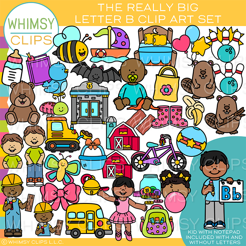 The Really Big Alphabet Letter B Clip Art Set, Images & Illustrations ...