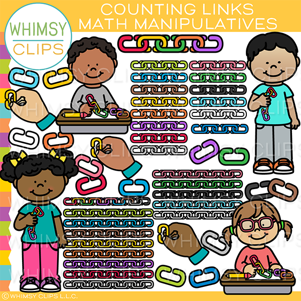 Counting Links Math Manipulatives Clip Art, Images & Illustrations ...
