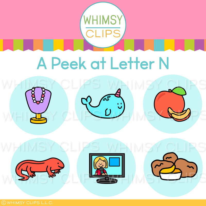 The Really Big Alphabet Letter N Clip Art Set, Images & Illustrations ...
