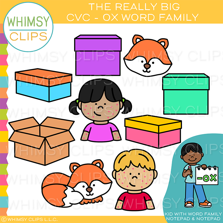 The Really Big CVC OX Word Family Clip Art, Images & Illustrations ...