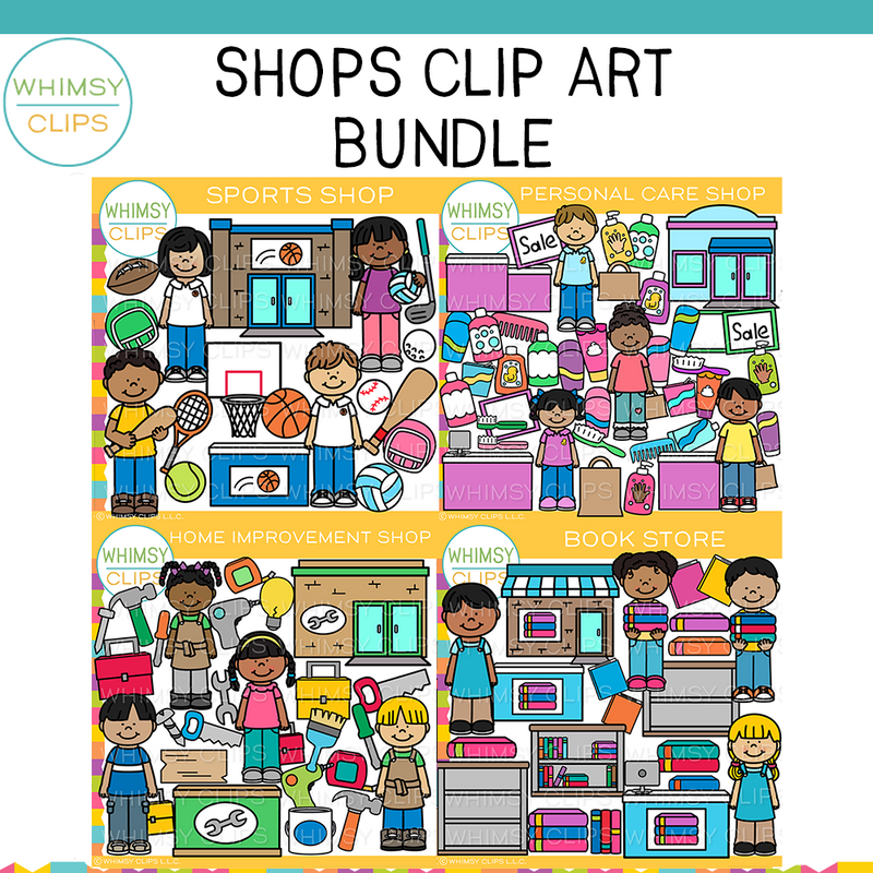 Shops Variety Clip Art Bundle – Whimsy Clips