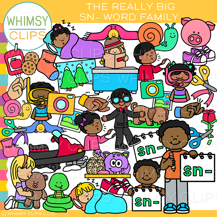 The Really Big SN Beginning Blends Word Family Clip Art, Images ...
