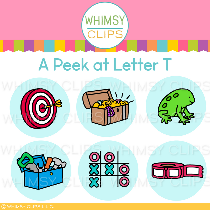 The Really Big Alphabet Letter T Clip Art Set, Images & Illustrations ...