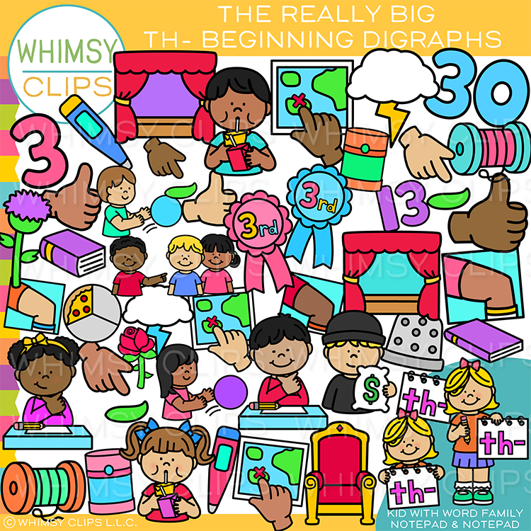 The Really Big TH Words Beginning Digraph Clip Art, Images ...