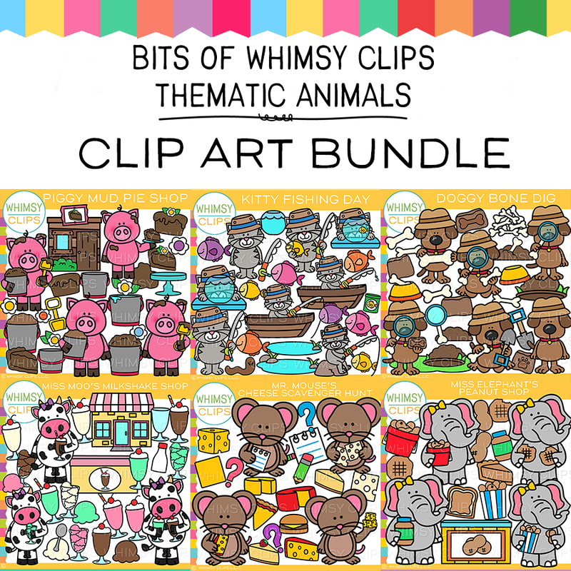 Thematic Animals Clip Art Bundle – Whimsy Clips