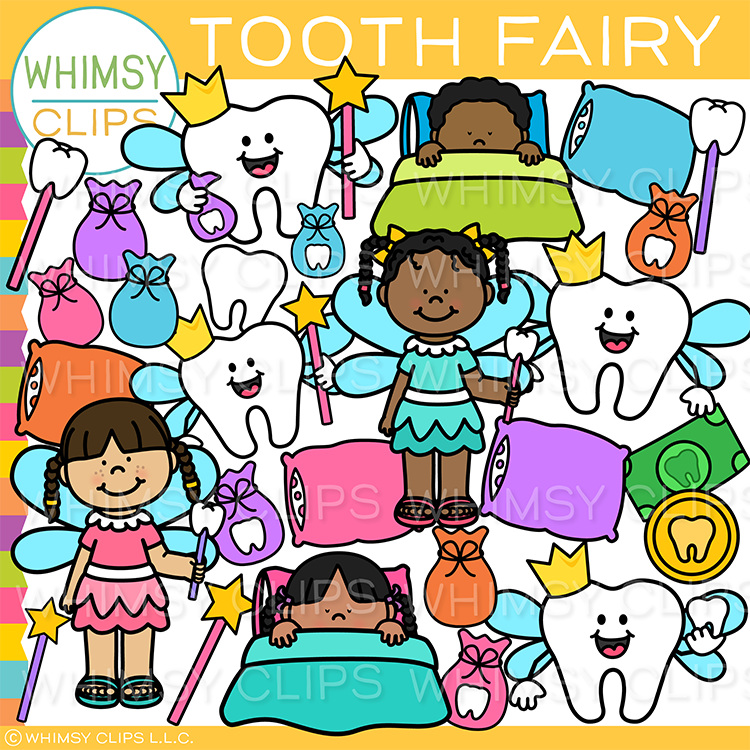 Tooth Fairy Dental Clip Art, Images & Illustrations | Whimsy Clips