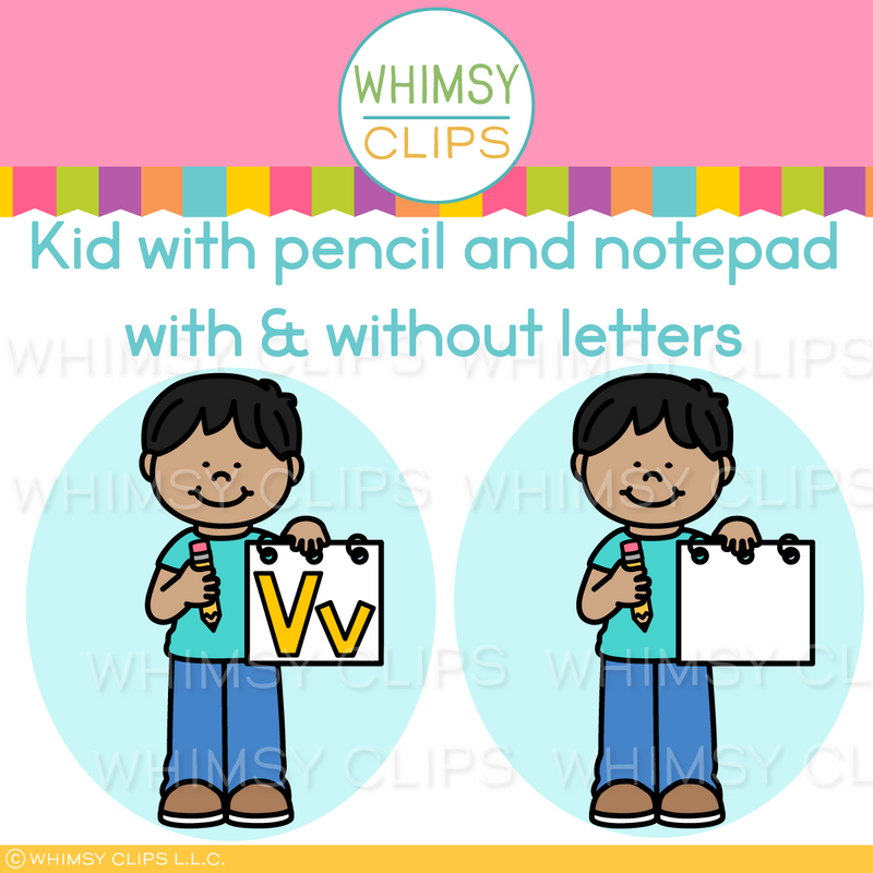 The Really Big Alphabet Letter V Clip Art Set – Whimsy Clips