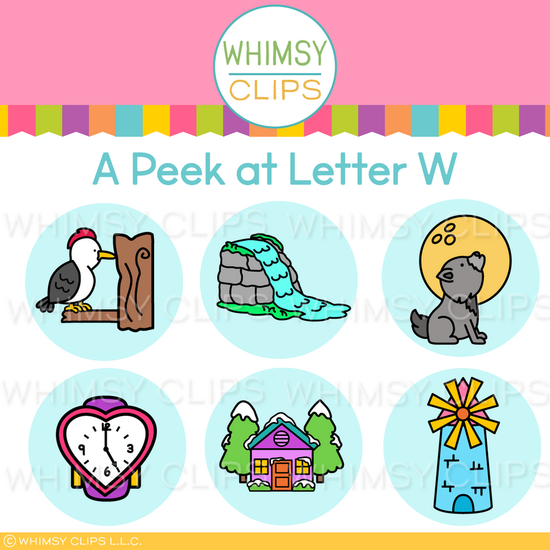 The Really Big Alphabet Letter W Clip Art Set, Images & Illustrations ...