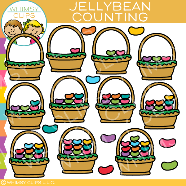 Easter Jellybean Counting Clip Art – Whimsy Clips