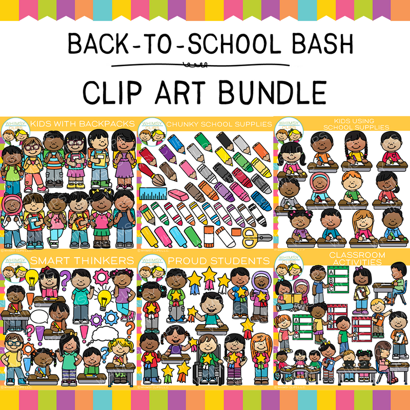 Back-To-School Variety Clip Art Bundle, Images & Illustrations | Whimsy ...