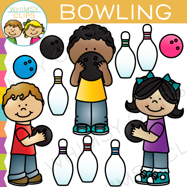 Kids Bowling Clip Art