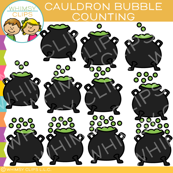 Cauldron Bubble Counting Clip Art – Whimsy Clips