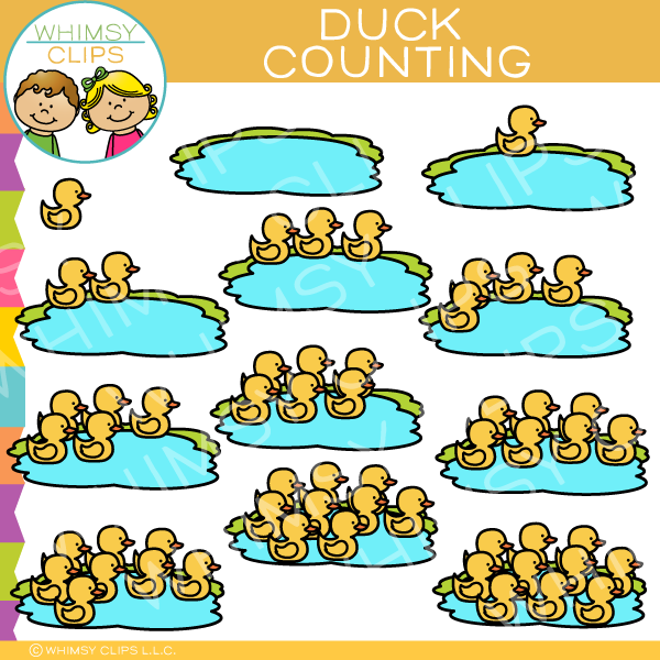 Duck Counting Clip Art, Images & Illustrations | Whimsy Clips