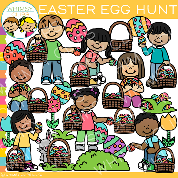 Easter Egg Hunt Clip Art – Whimsy Clips