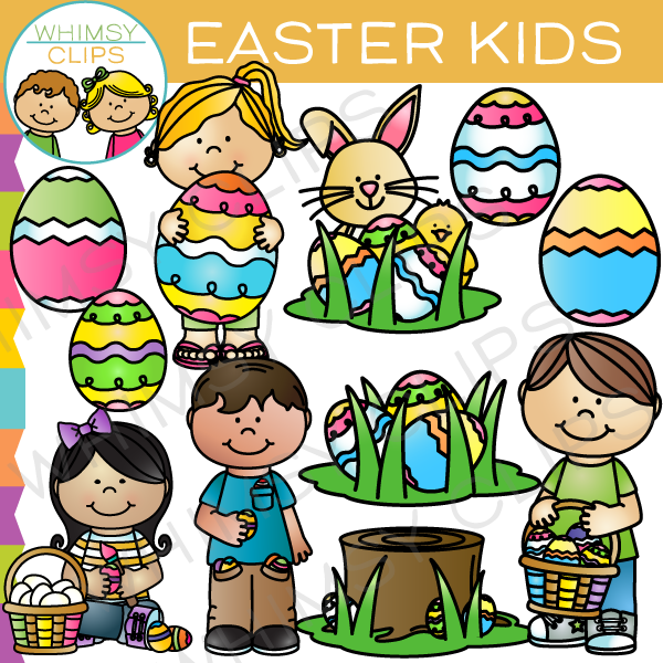 Easter Kids Clip Art – Whimsy Clips
