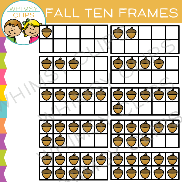 Fall Ten Frames Clip Art – Whimsy Clips