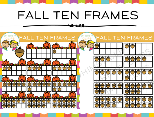 Fall Ten Frames Clip Art – Whimsy Clips