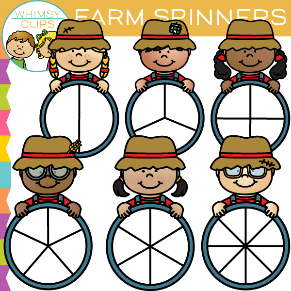 Farm Kids Spinners Clip Art – Whimsy Clips