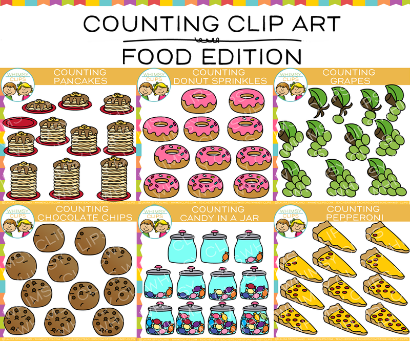 Counting Food Clip Art Bundle – Whimsy Clips