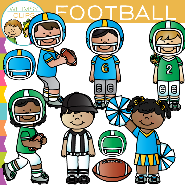 Kids Playing Football Clipart