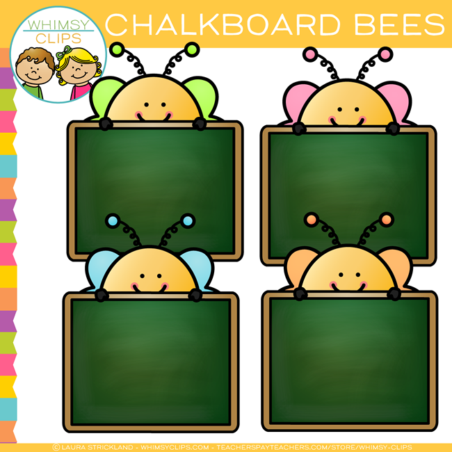 Free Chalkboard Bee Clip Art, Images & Illustrations | Whimsy Clips