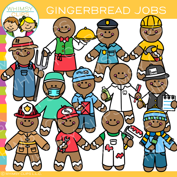 Gingerbread Jobs Clip Art – Whimsy Clips