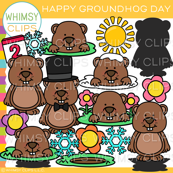Happy Groundhog Day Clip Art – Whimsy Clips
