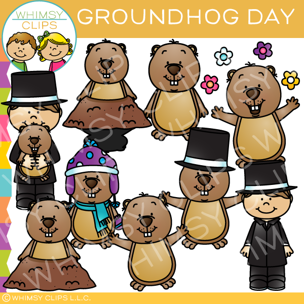 It's Groundhog Day Clip Art – Whimsy Clips