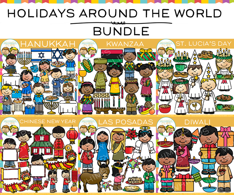 Holidays Around the World Clip Art Bundle – Whimsy Clips