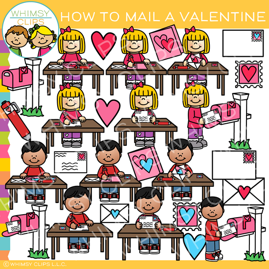 How to Mail a Valentine Clip Art – Whimsy Clips