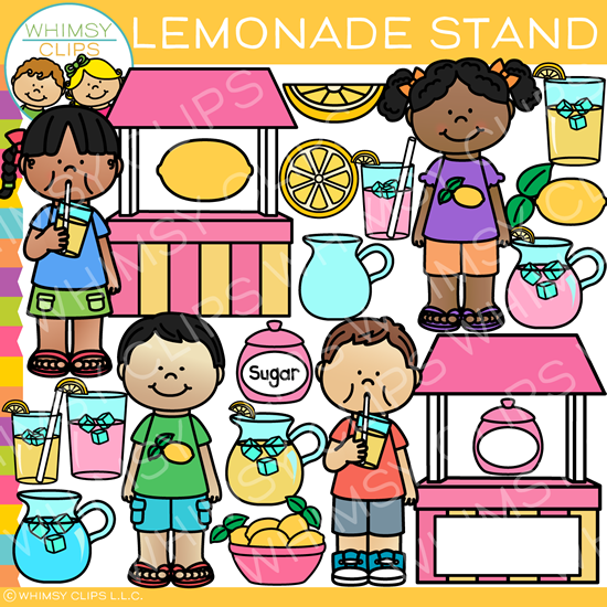 Fun Summer Lemonade Stand Clip Art – Whimsy Clips