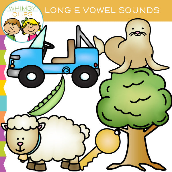 Long E Vowel Sounds Clip Art – Whimsy Clips