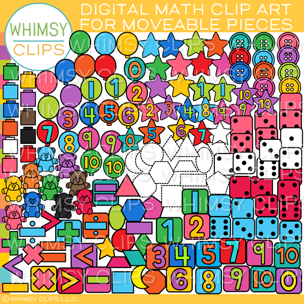 Moveable Math Clip Art for Paperless Resources – Whimsy Clips