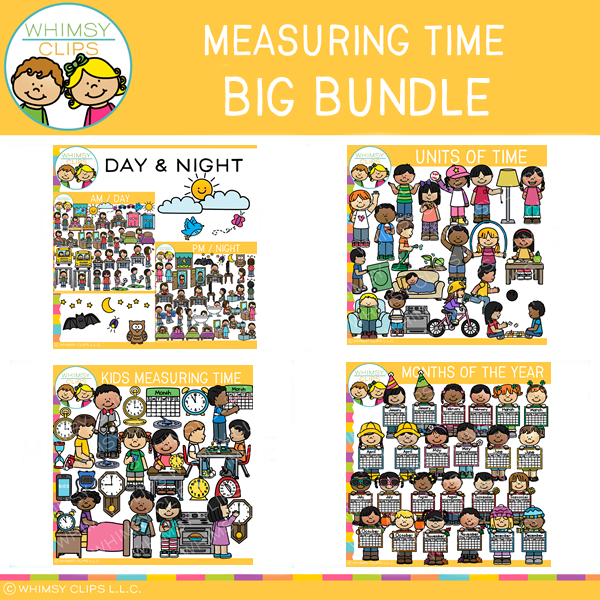 Measuring Time Clip Art Bundle – Whimsy Clips