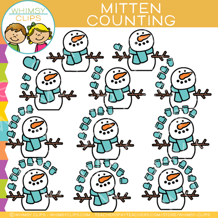 Mitten Counting Clip Art – Whimsy Clips
