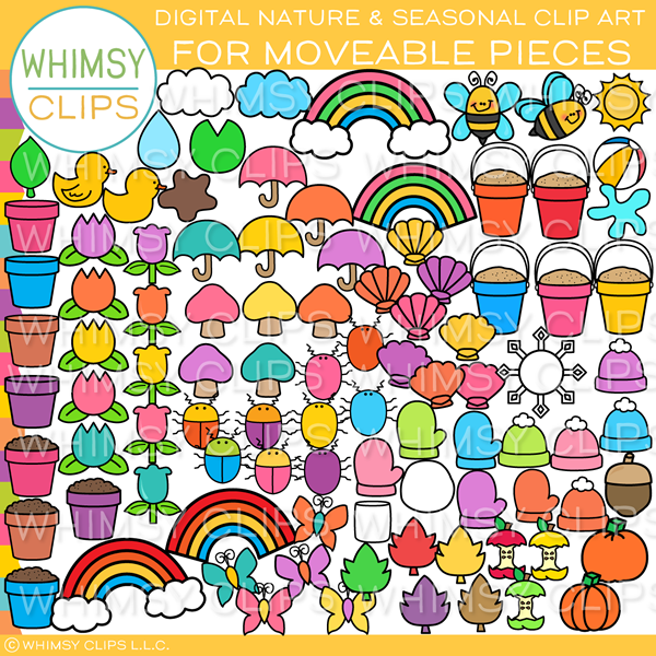 Moveable Nature and Seasonal Clip Art for Paperless Resources – Whimsy ...